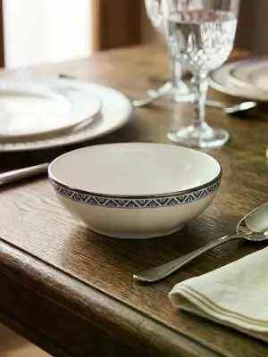 GINORI 1735 Duchessa Geometric-print Bowl - White