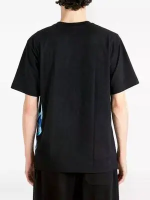 A BATHING APE Camo-print Logo-patch T-shirt