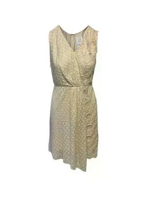 Anna Sui Asymmetric Lace Dress - Neutrals