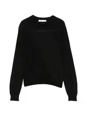Liviana Conti Crew Neck Raglan Sleeve Jumper - Black