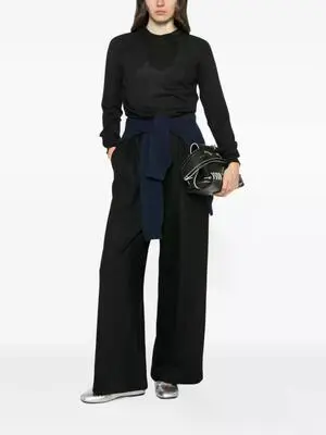 Liviana Conti Crew Neck Raglan Sleeve Jumper - Black