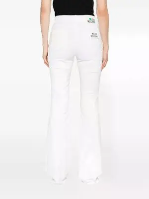 Moschino Raw-cut Hem Flared Jeans - White