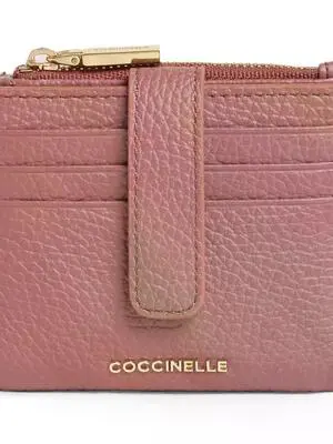 COCCINELLE Metallic Grained Leather Wallet