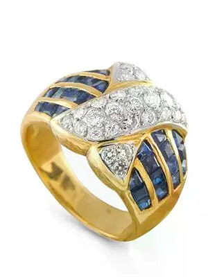 LB EXCLUSIVE Sapphire And Diamond Ring In 18k Yellow