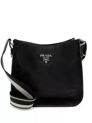 Prada Vitello Daino Shoulder Bag - Black