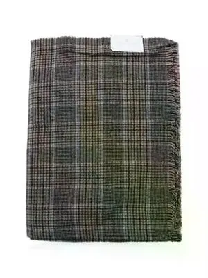 Brunello Cucinelli Checked Cashmere Scarf - Neutrals
