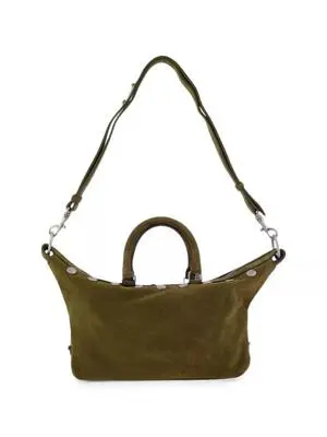 MARGESHERWOOD Dumpling Studded Suede Tote Bag - Green