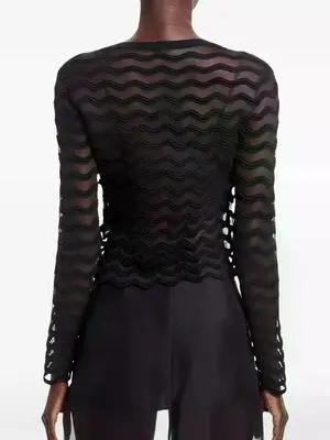 Simkhai Maxime Wavy-knit Cardigan