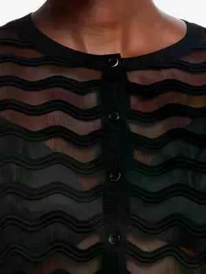Simkhai Maxime Wavy-knit Cardigan