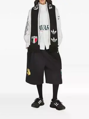 WILLY CHAVARRIA X Adidas Color-block Fringed Scarf - Black