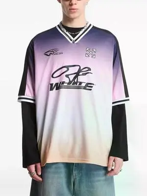 Off-White Degradé-effect Soccer T-shirt - Black