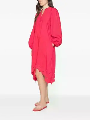 BLUGIRL Cut-out Floral-embroidered Midi Dress
