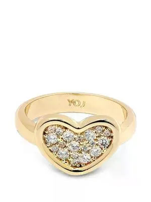 YOJ Loff Heart Crystal-embellished Rings