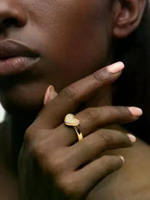 YOJ Loff Heart Crystal-embellished Rings