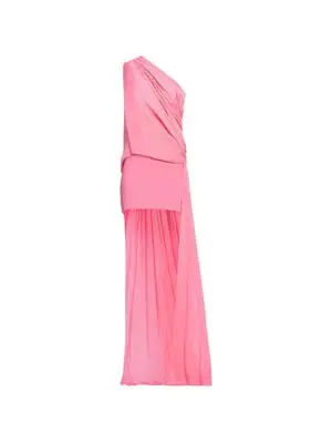 Elie Saab One-shoulder Draped Mini Dress