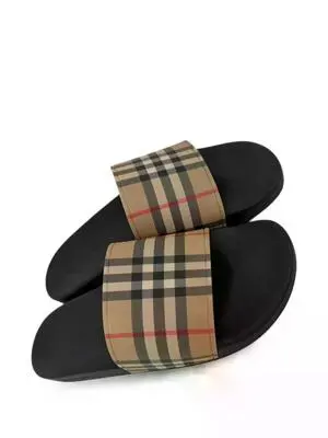Burberry Check-print Slide Sandals