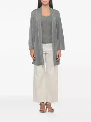 EMME Lurex-detail Cardigan Two-piece Set
