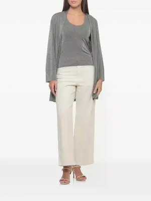 EMME Lurex-detail Cardigan Two-piece Set