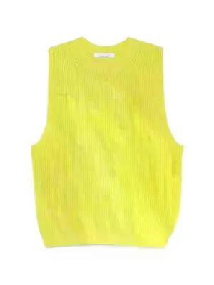 Liviana Conti Ribbed Knit Vest - Green