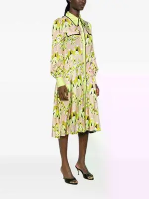 MARCO BOLOGNA Geometric-print Midi Dress - Neutrals