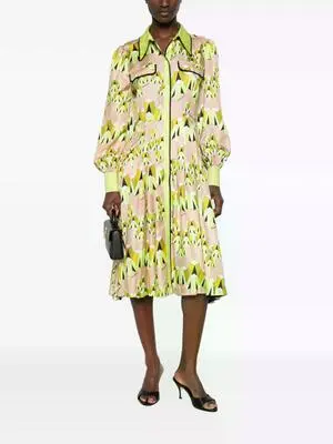 MARCO BOLOGNA Geometric Print Midi Dress