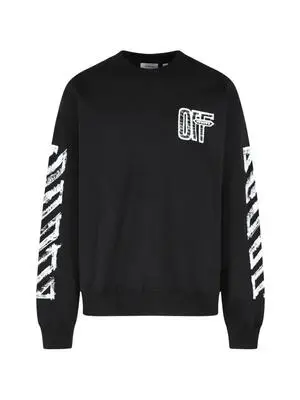 Off-White Motion Arrow Logo-print Sweatshirt - Black