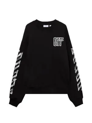 Off-White Motion Arrow Logo-print Sweatshirt - Black