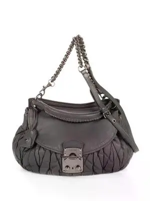 Miu Miu Coffer Matelassé Tote Bag - Grey