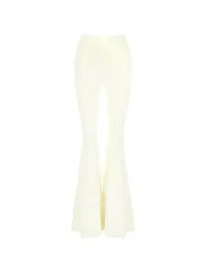 MAISON ANAMI Ruched Flared Trousers - Neutrals