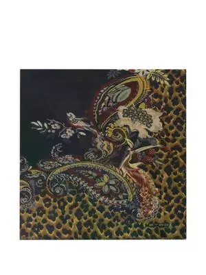 Etro Paisley Leopard-print Scarf