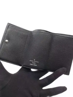 LOUIS VUITTON 2000s Lockmini Trifold Leather Wallet