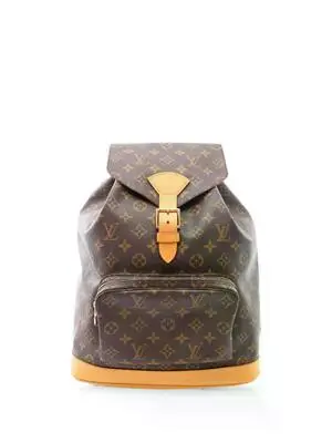 LOUIS VUITTON Montsouris Gm Monogram Canvas Backpack - Brown
