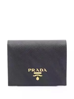 Prada 2020s Saffiano-leather Bi-fold Wallet - Black