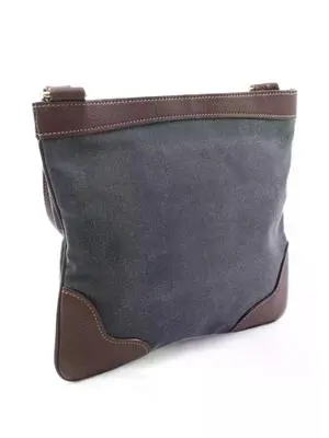 Prada 2000s Logo Jacquard Shoulder Bag
