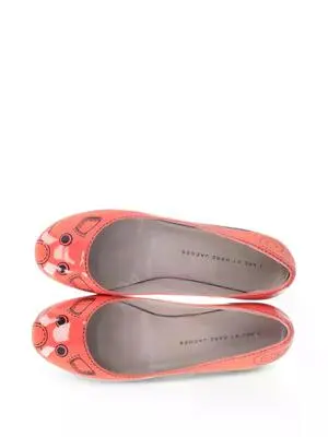 Marc Jacobs Mouse Print Ballet Flats - Orange