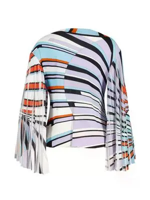Emilio Pucci Abstract-print Pleated-sleeve Kaftan Top