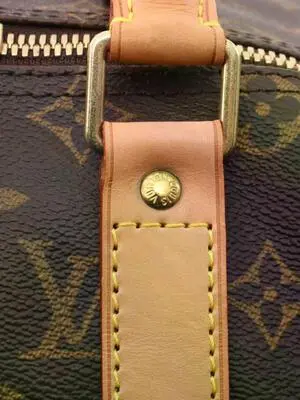 LOUIS VUITTON Monogram Keepall Boston Bag - Brown
