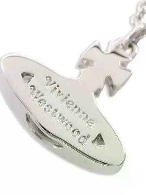 VIVIENNE WESTWOOD Tone Crystal Embellishment Bas Relief Pendant Necklace - Silver