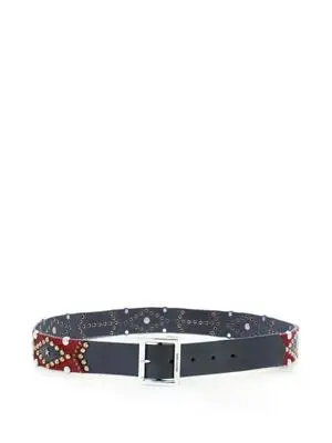 GOLDEN GOOSE Studded Pony-hair Belt