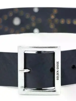 GOLDEN GOOSE Studded Pony-hair Belt
