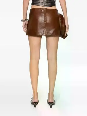 Acne Studios Attached-bag Mini Leather Skirt