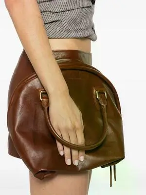 Acne Studios Attached-bag Mini Leather Skirt