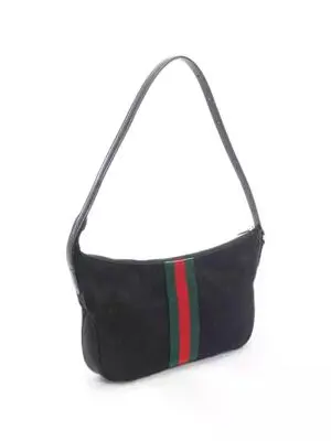 Gucci Gg Monogram Shoulder Bag - Black
