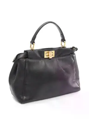 Fendi 2000s Mini Peekaboo Two-way Leather Handbag