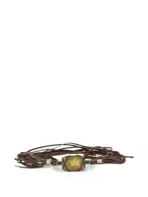 Alberta Ferretti Braided Leather Belt With Fringe Detail - Brown
