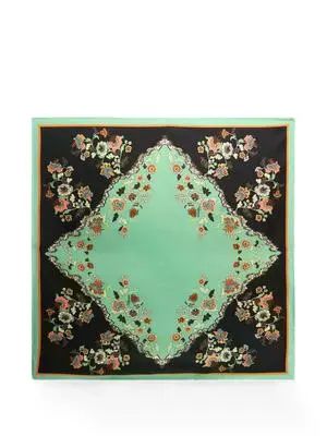Roberto Cavalli Floral-print Square Scarf