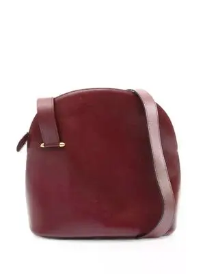 Cartier Burgundy Leather Shoulder Bag - Red