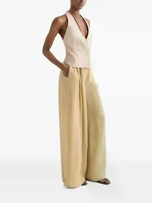 TWP Drew Wide Leg Trousers - Neutrals
