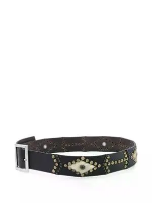 GOLDEN GOOSE Studded Pony-hair Belt