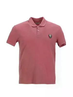 Alexander McQueen Skull-motif Cotton Polo Shirt - Pink